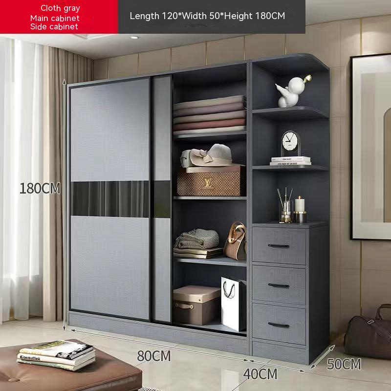 ตู้เสื้อผ้าไม้สไตล์ยุโรป ตู้เสื้อผ้าบานเลื่อน 80/100/120/140/160/180 ซม | Shopee Thailand