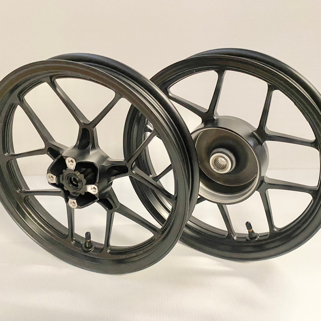 ชุดล้อแม็กหน้า/หลัง(สีดำด้าน)5 ก้าน 10 แฉก รุ่น ACB125CBT แท้เบิกศูนย์ ...