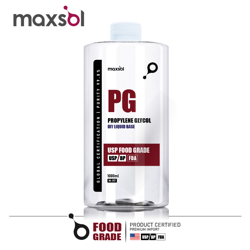 [Maxsol] PG Propylene Glycol 99.9% USP/BP Grade (Import) : โพรพิลีน ไกลคอล (พีจี). | Shopee Thailand