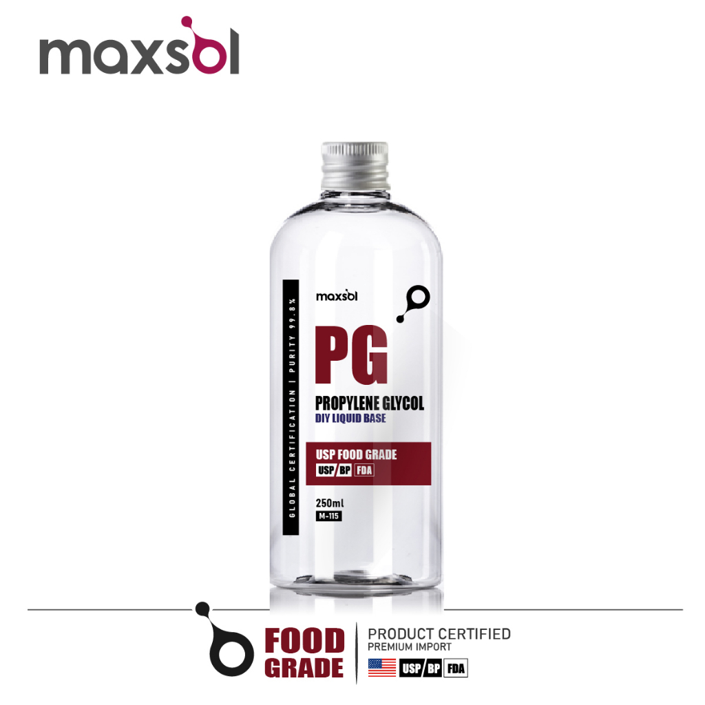[Maxsol] PG Propylene Glycol 99.9% USP/BP Grade (Import) : โพรพิลีน ไกลคอล (พีจี). | Shopee Thailand