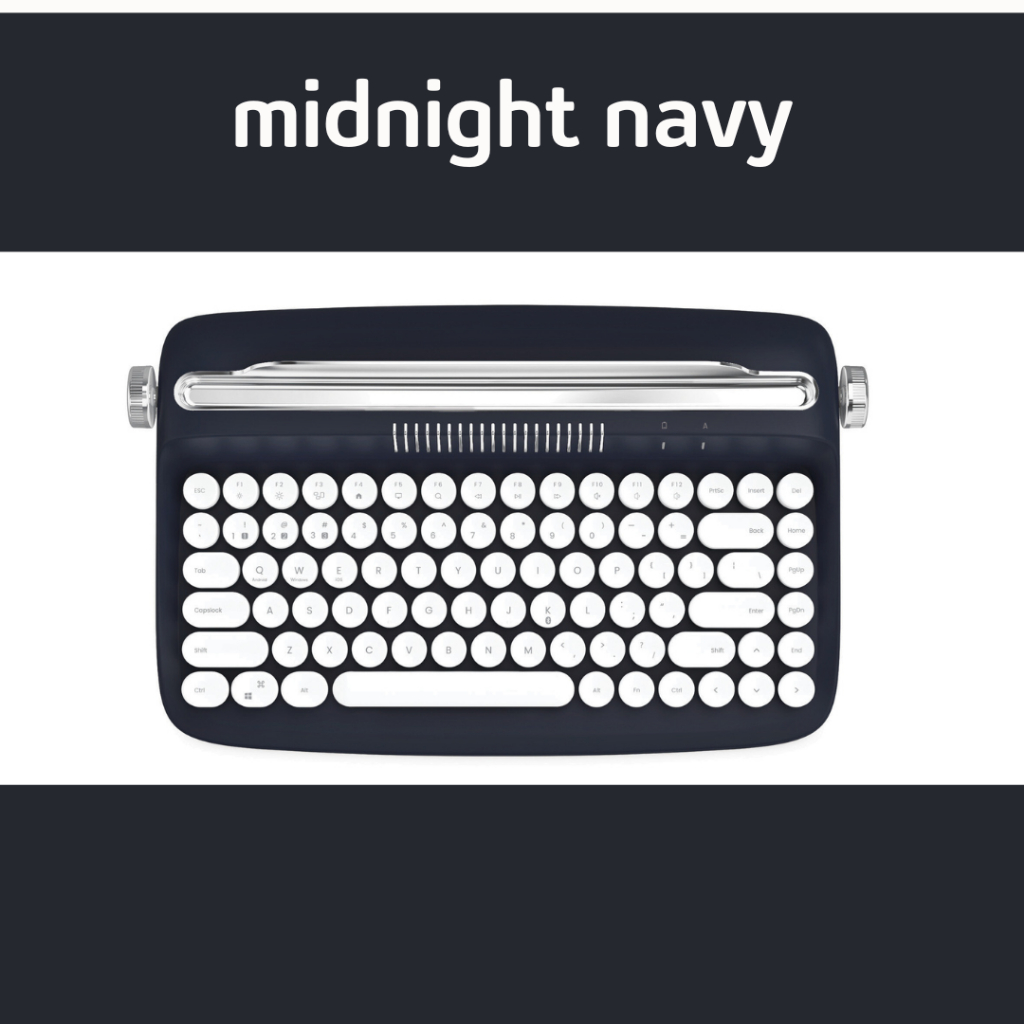 ACTTO RETRO BLUETOOTH KEYBOARD - BABY PINK / BUTTER IVORY / MIDNIGHT ...