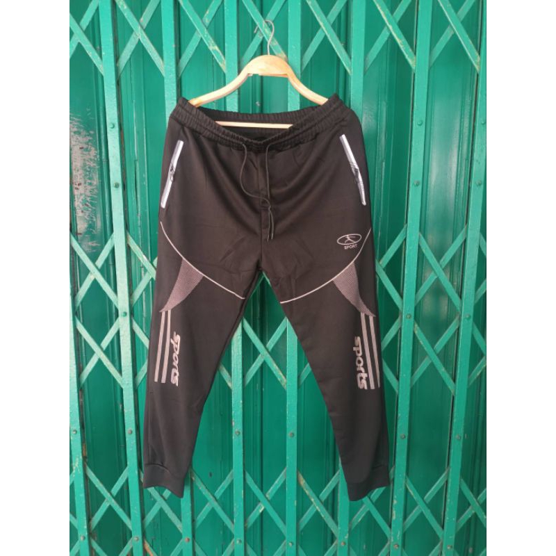 AC980-32A-กางเกงขายาวไซต์ใหญ่มีกระเป๋าซิป2ข้างผ้ากีฬาผสมเนืิอดีมากราคา ...