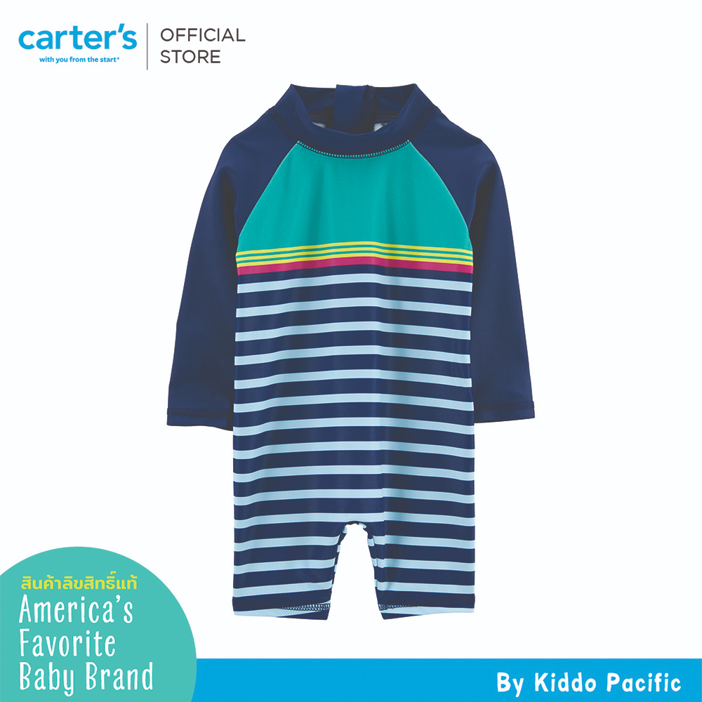 CARTER'S 1PC SWIM MULTI STRIPE คาร์เตอร์ชุดว่ายน้ำแขนยาวเด็กผู้ชาย ลาย ...