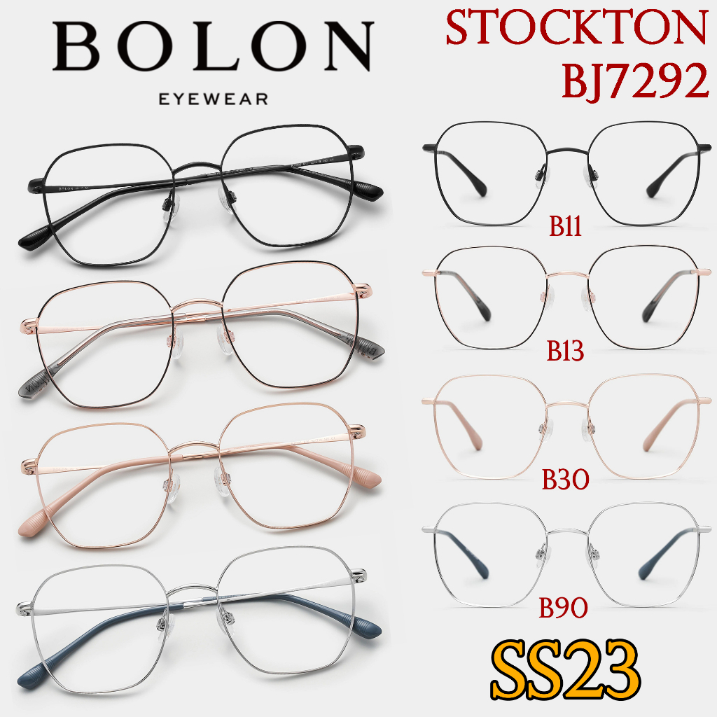 SS23 BOLON กรอบแว่นสายตา รุ่น Stockton BJ7292 B11 B13 B30 B90 [ฺAlloy/β ...