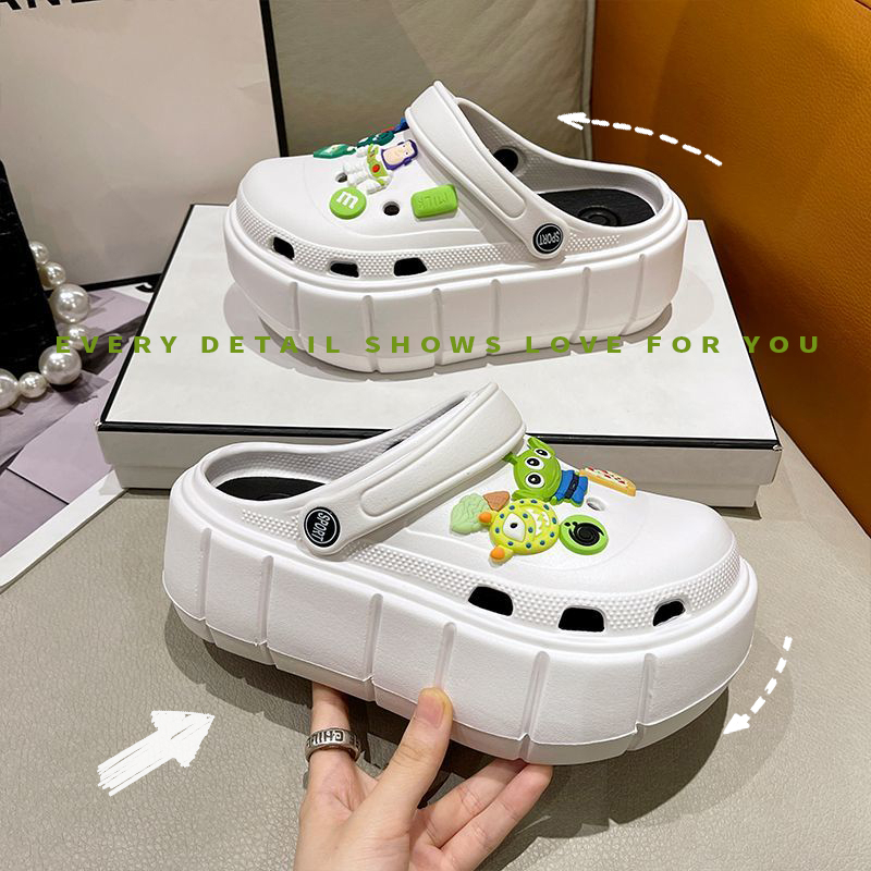 Sukky ของเข้าแล้ว📥 รองเท้าหัวโตแบบสวมรัดส้น รองเท้าแตะแบบสวมผู้หญิง ...