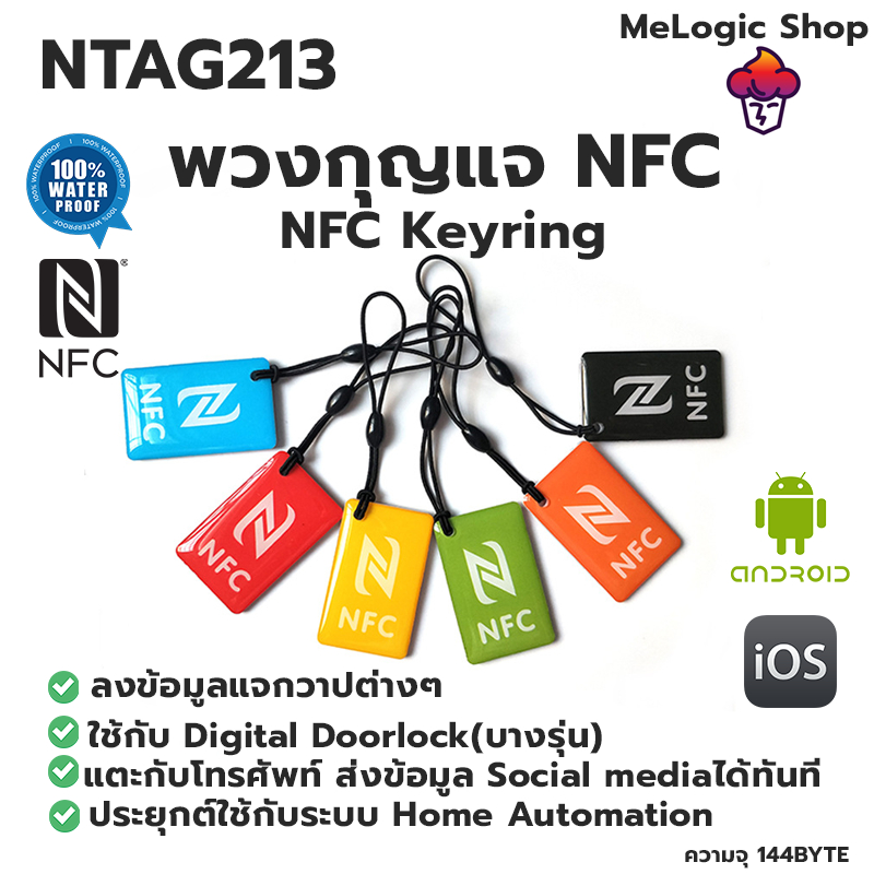 NTAG213 พวงกุญแจ NFC เคลือบEpoxyเงาสวยงาม | Shopee Thailand