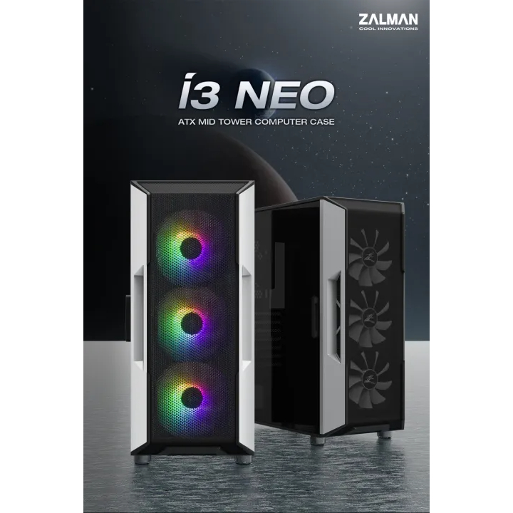 เคสคอมพิวเตอร์ ZALMAN i3 NEO ATX Mid Tower Computer Case Pre Installed ...