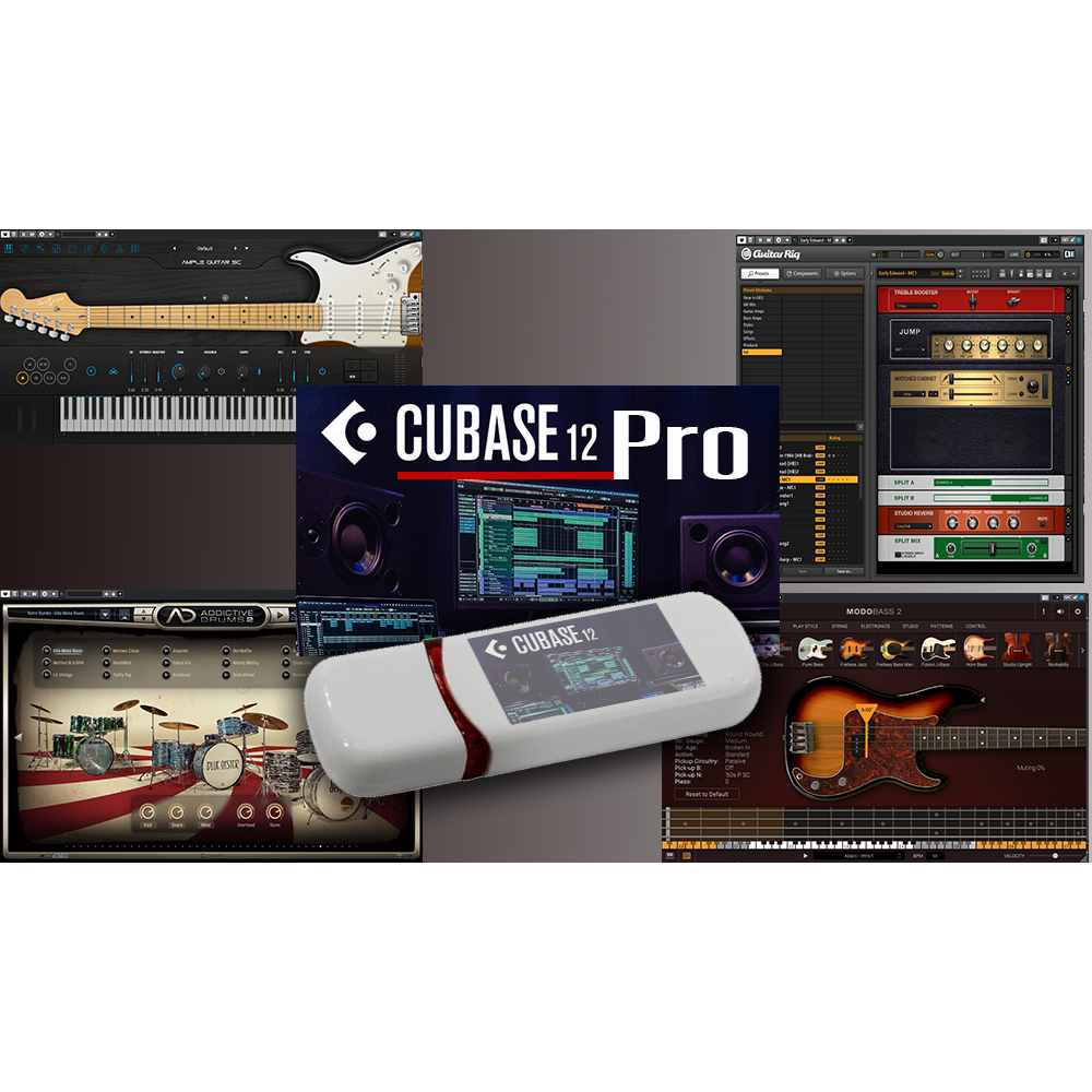 ชุดทำดนตรีของมืออาชีพ Cubase 12 Pro พร้อมปลั๊กอิน กลอง*เบท*กีตาร์ไฟฟ้า ...