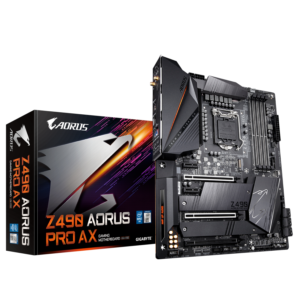 MAINBOARD (เมนบอร์ด) 1200 GIGABYTE Z490 AORUS PRO AX WIFI ตัวท็อป พร้อม ...