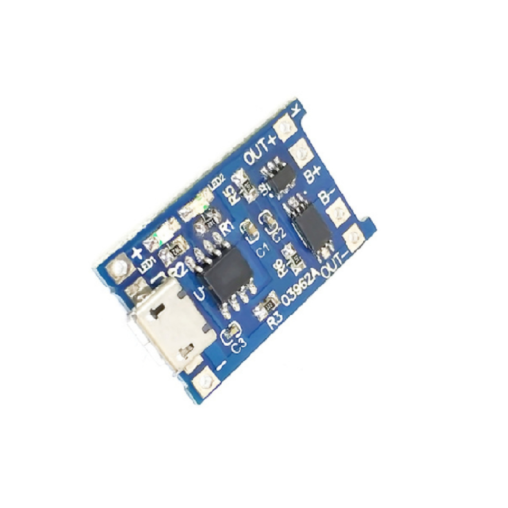 โมดูลชาร์จแบต 3.7v TP4056 1A lithium battery charging board micro USB ...