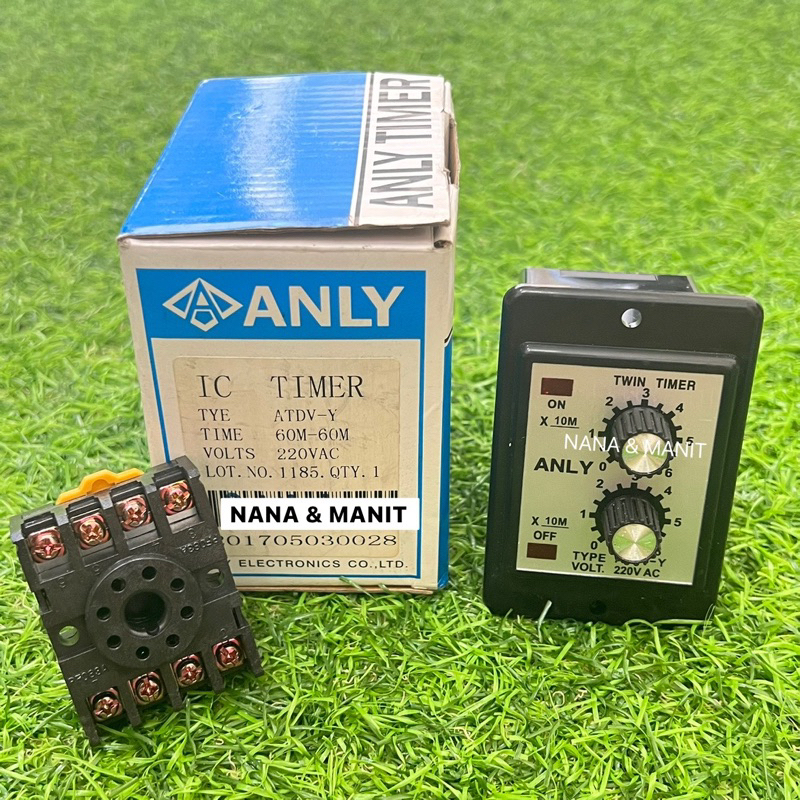 ทามเมอร์ ATDV-Y 60M/60M 220VAC (60นาที) Power On/off Delay Twin Timer(พร้อมซ๊อกเก็ต) | Shopee ...