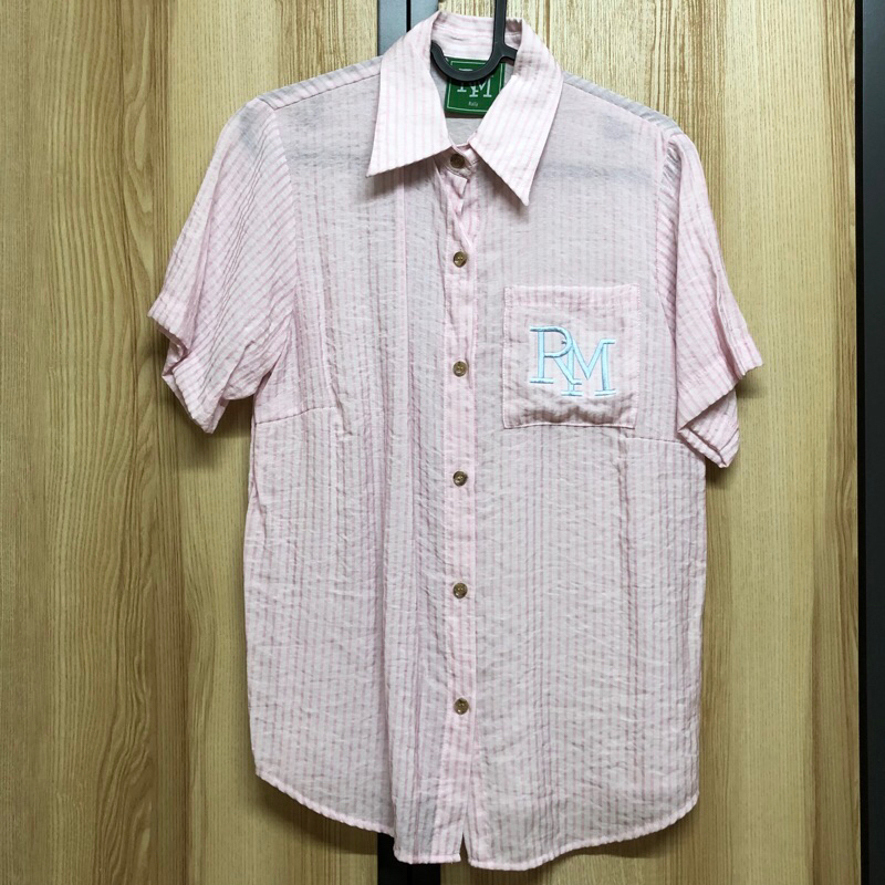 เสื้อเชิ้ต Rally movement สี pink ปัก RM | Shopee Thailand