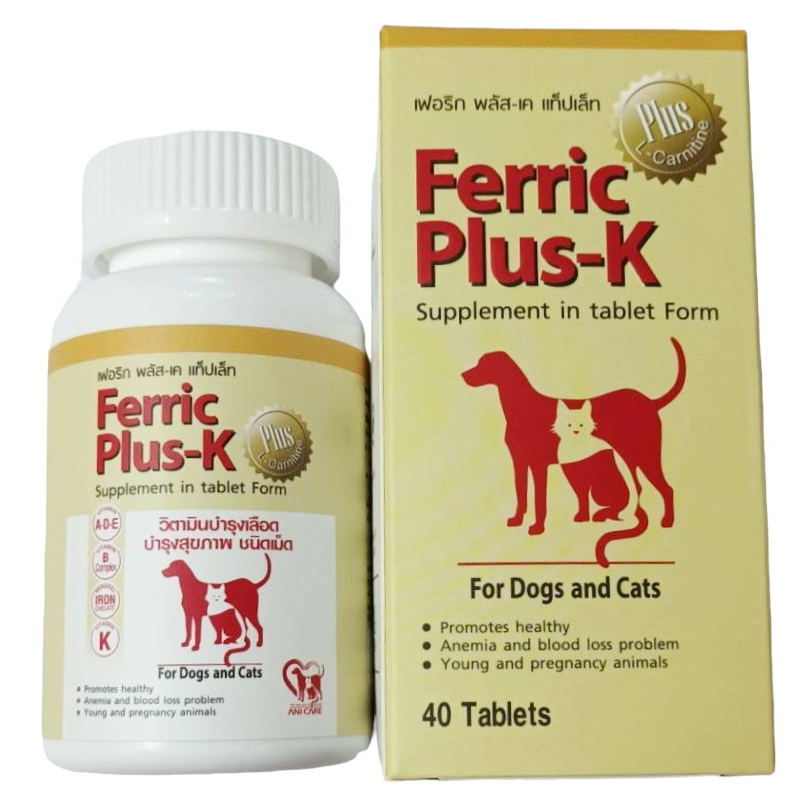 Ferric Plus-k บำรุงเลือด (Exp.01/2026) แม่พันธุ์ บำรุงสัตว์ท้อง ให้นม ...