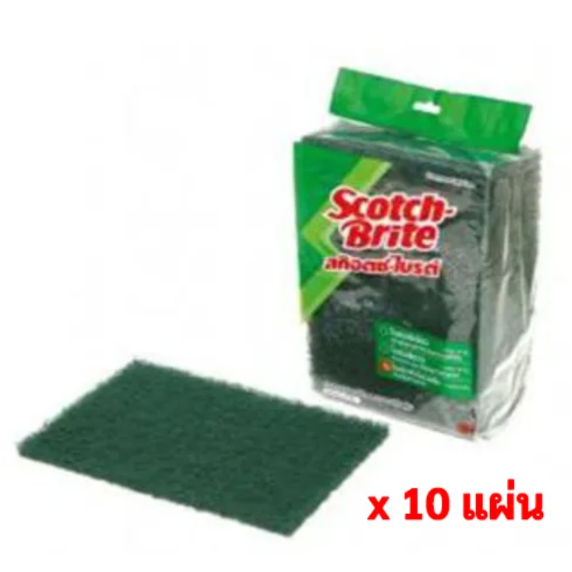 3M สก๊อตซ์ไบรต์ สีเขียว 4.5*6นิ้ว สก๊อตไบรท์ Scott Brite ( x24 แพ็ค ...