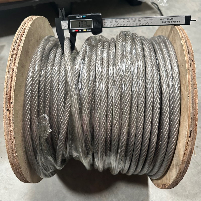 แบ่งขายสลิงสแตนเลส 5-12 มิน PVC Coated Flexible Wire Rope Soft Cable Transparent Stainless Steel ...