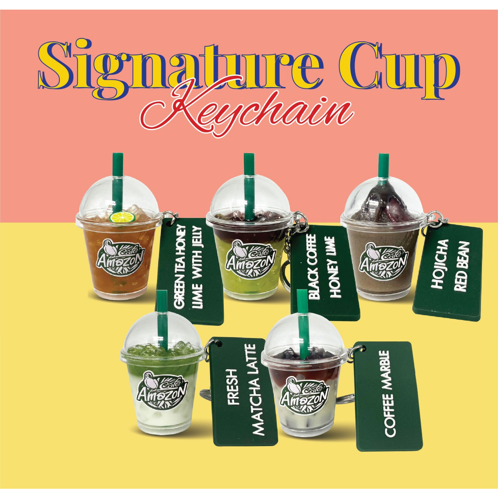 พวงกุญแจสุดน่ารัก Cafe Amazon Signature Cup Keychain | Shopee Thailand