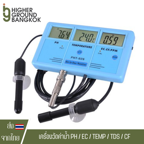 เครื่องวัดค่าน้ำ PH / EC / TEMP / TDS / CF แบบมอนิเตอร์ Water Monitor ...