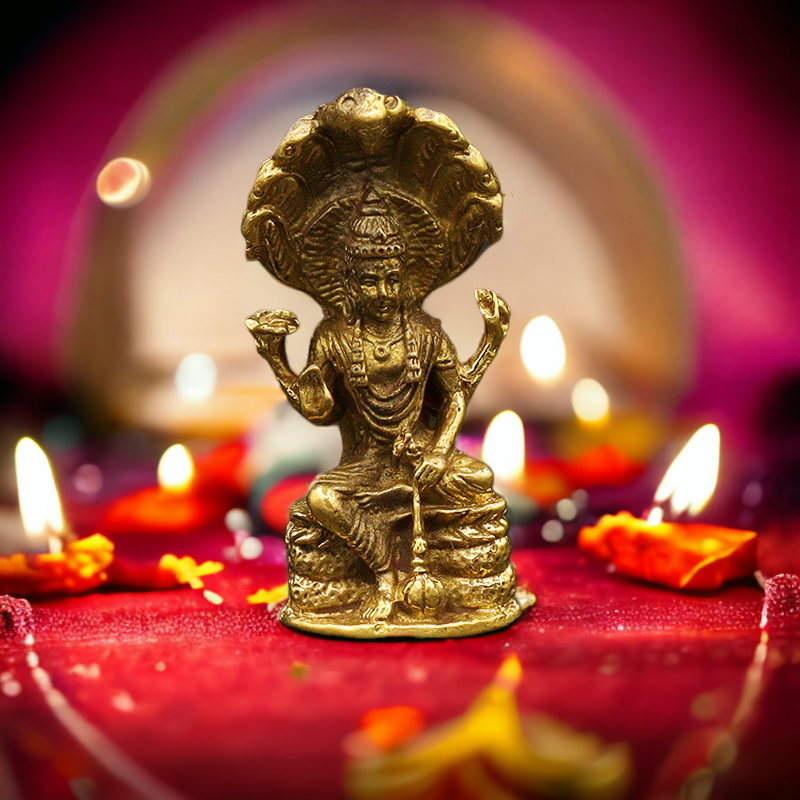 พระวิษณุ พระนารายณ์ ทองเหลือง 2x3 เสริมบารมี ขจัดสิ่งชั่วร้าย อุปสรรค์ ...