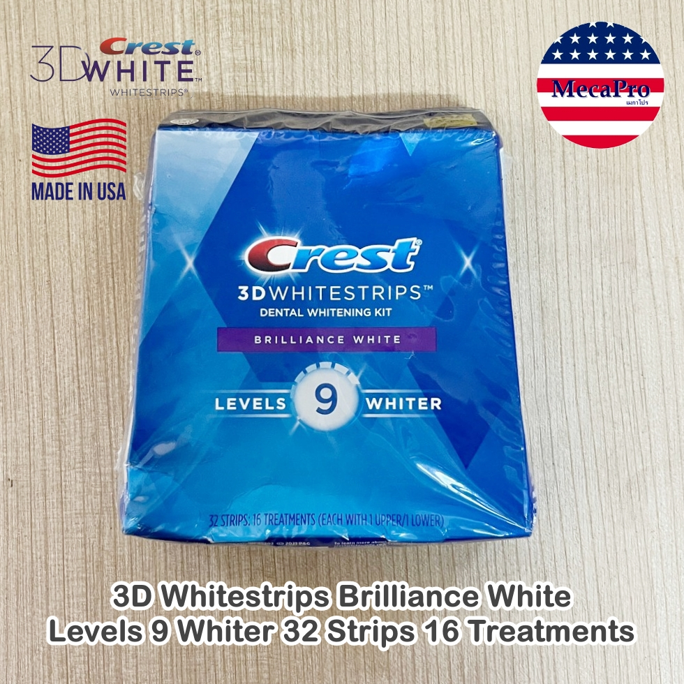 Crest® 3D Whitestrips Brilliance White Levels 9 Whiter 32 Strips 16 ...