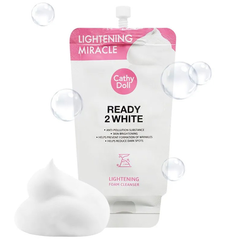 Cathy doll Ready 2 White Lightening Foam Cleanser เคที่ดอลล์ โฟมล้าง ...