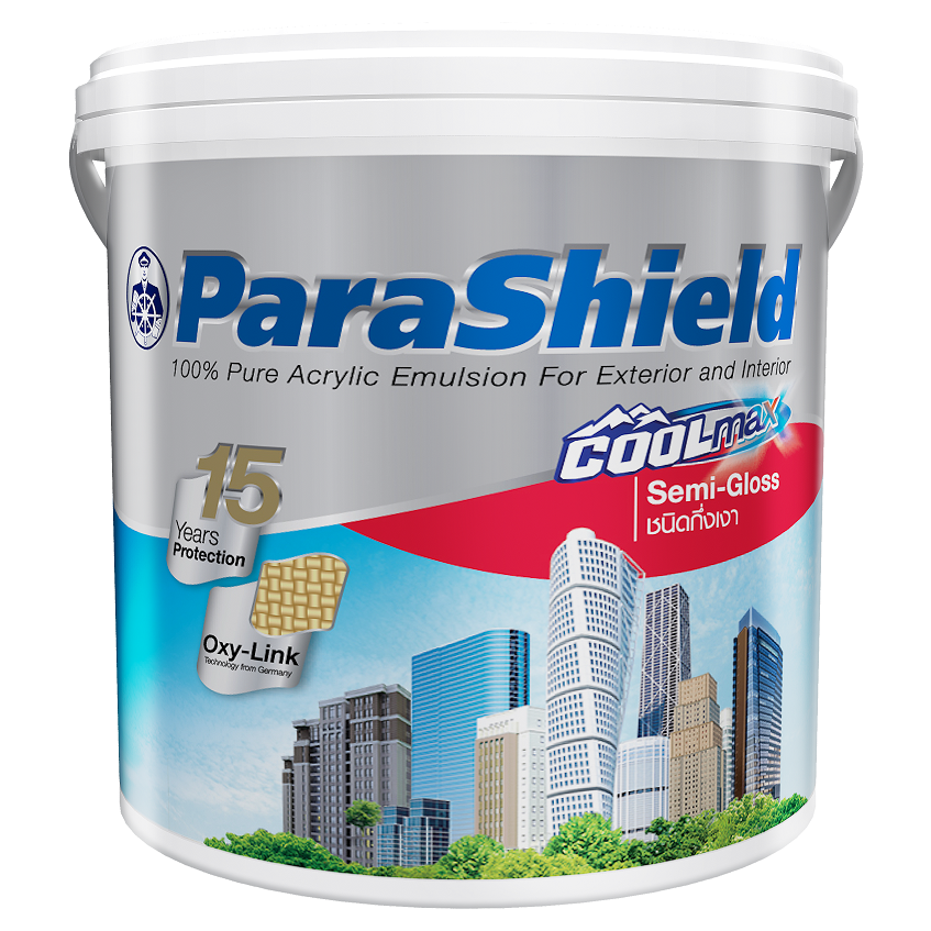 PARASHIELD COOLMAX SEMIGLOSS สีน้ำพาราชิลด์ คูลแม็กซ์ ชนิดกึ่งเงา ขนาด 1 GL และ 2.5 GL | Shopee ...