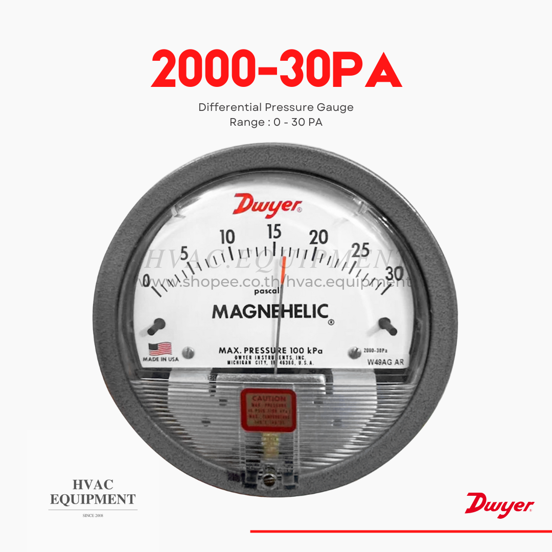 Series 2000 "Dwyer" MAGNEHELIC® Differential Pressure Gauges หน่วย Pascals | Shopee Thailand