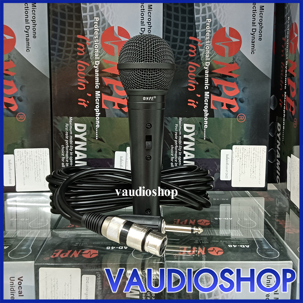 ไมโครโฟน NPE AD-48 พร้อมสายยาว 4.5 เมตร เอ็นพีอี ไมค์สาย ไมค์ NPE AD48 ...