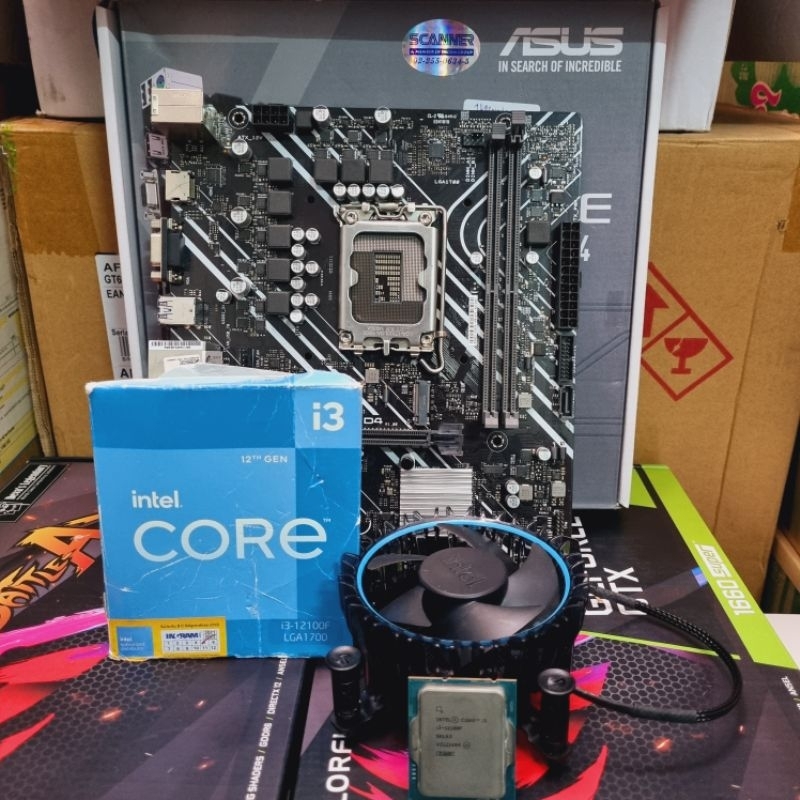 CPU INTEL CORE i3 12100F + H610M-K D4 ASUS PRIME DDR4 (LGA1700) มือ2 มีประกัน | Shopee Thailand