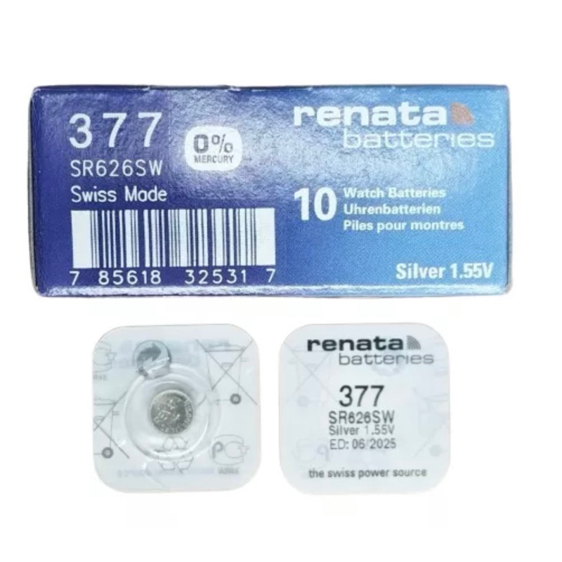 ถ่านRenata 377/SR626SW 1.55V 1 กล่องบรรจุ 10 ก้อน | Shopee Thailand