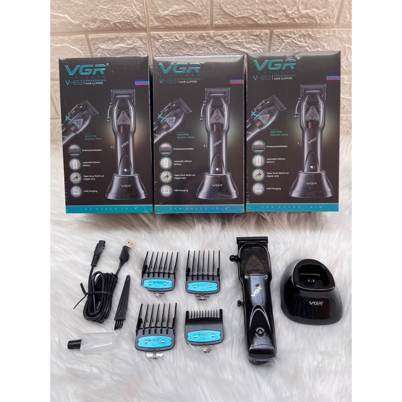 ปัตตาเลี่ยนไร้สาย VGR V-653เครื่องแรง ฟันคม ฟันร้อนช้าสีดำ | Shopee Thailand