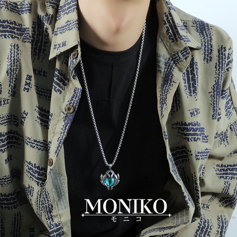 MONIKO สร้อยคอ จี้รูปดวงตาปีศาจ สไตล์ฮิปฮอป สตรีท เรโทร ยุโรป อเมริกา ...