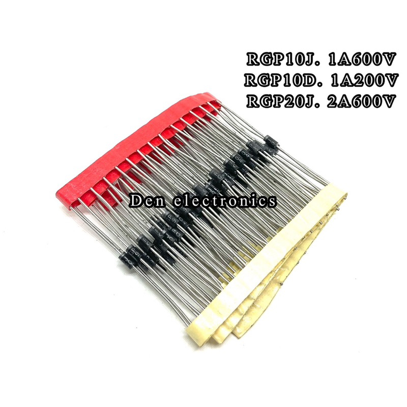 (แพ็ค10ชิ้น)ไดโอด RGP10J RGP10D RGP20J 1A600V, 1A200V, 2A600V | Shopee ...