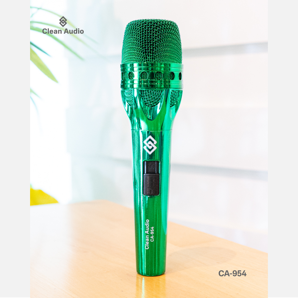 CLEAN AUDIO : CA-954 EMERALD-GREEN DYNAMIC CARDIOID MICROPHONE | Shopee ...