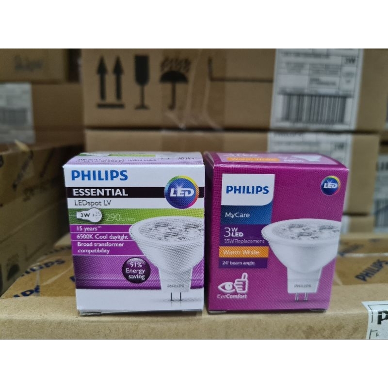 Philips หลอดไฟ LED MR16 3W / 5W ขั้ว GU5.3 12V 24D | Shopee Thailand