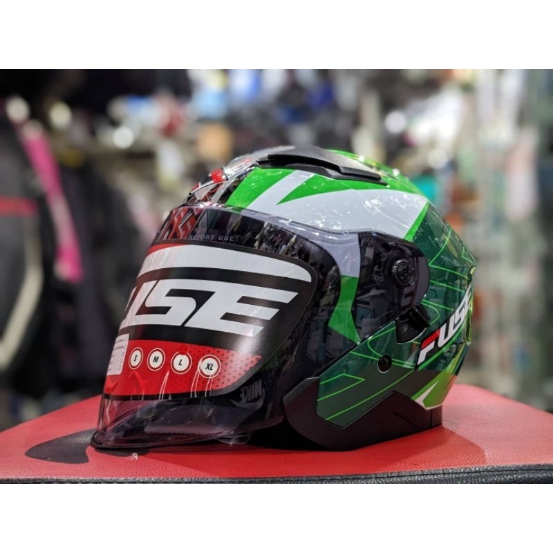 หมวกกันน็อค FUSE DX PRO เปิดหน้า แว่น2ชั้น รุ่นใหม่ล่าสุด เบาใส่สบาย ...