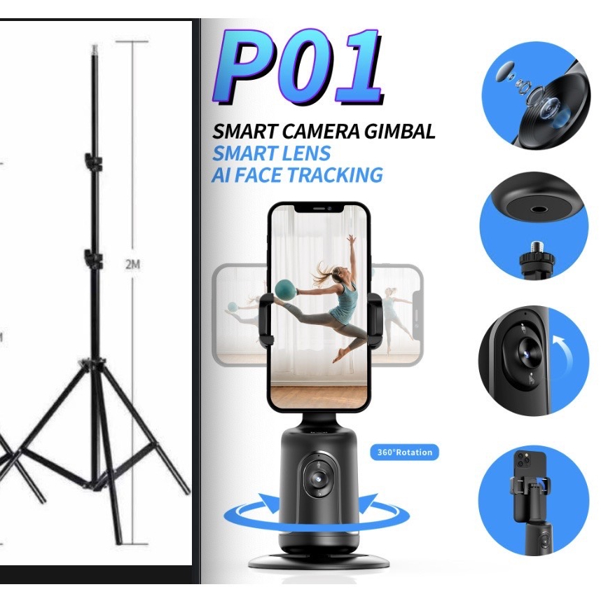 แท่นวางโทรศัพท์อัจฉริยะ Magic snapshot P01 Auto Face Tracking Tripod mount ใช้กับขาตั้งสูงได้ มี ...
