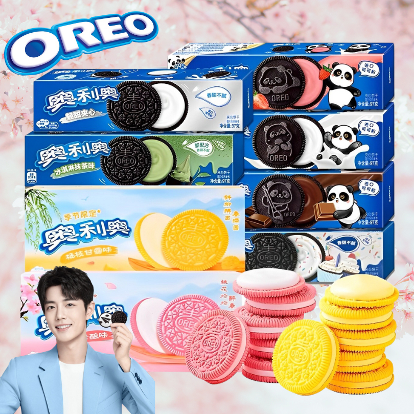 โอริโอ้ Oreo รสแปลกใหม่ไม่มีในไทย 1กล่อง/10ชิ้น มี10รสชาติ โอรีโอ้นำเข้า คุกกี้ oreo xiao zhan ...