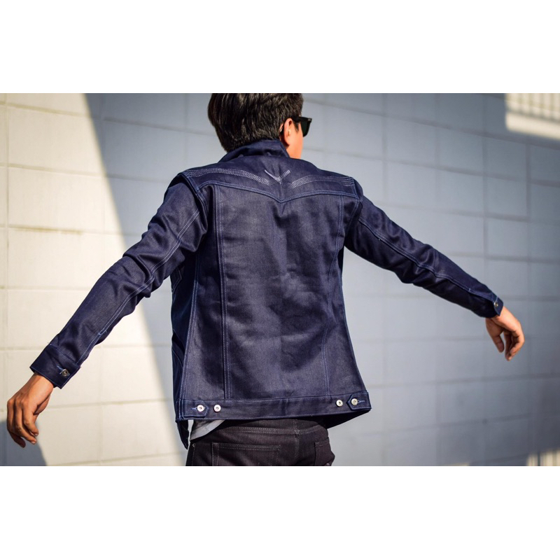 ลดล้างสต็อค WAFT X WEFT รุ่น DEEP BLUE เสื้อแจ็คเก็ตยีนส์ ผ้าดิบนำเข้า ...