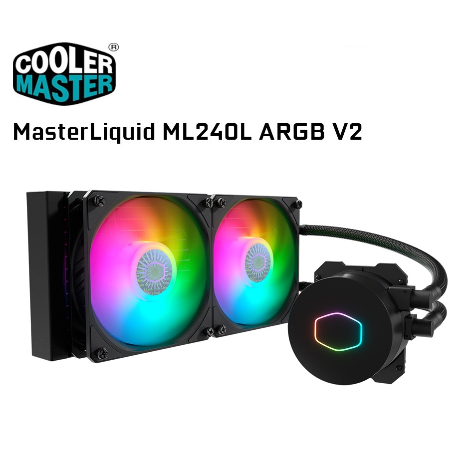 COOLER MASTER MASTERLIQUID ML240L RGB V2 / 240L Core ARGB CPU LIQUID ...
