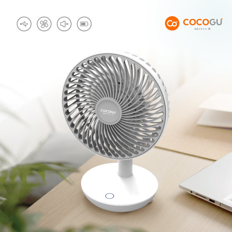 [ทักแชทรับโค้ด] COCOGU Charger Table Fan พัดลมตั้งโต๊ะชาร์จ USB รุ่น C ...
