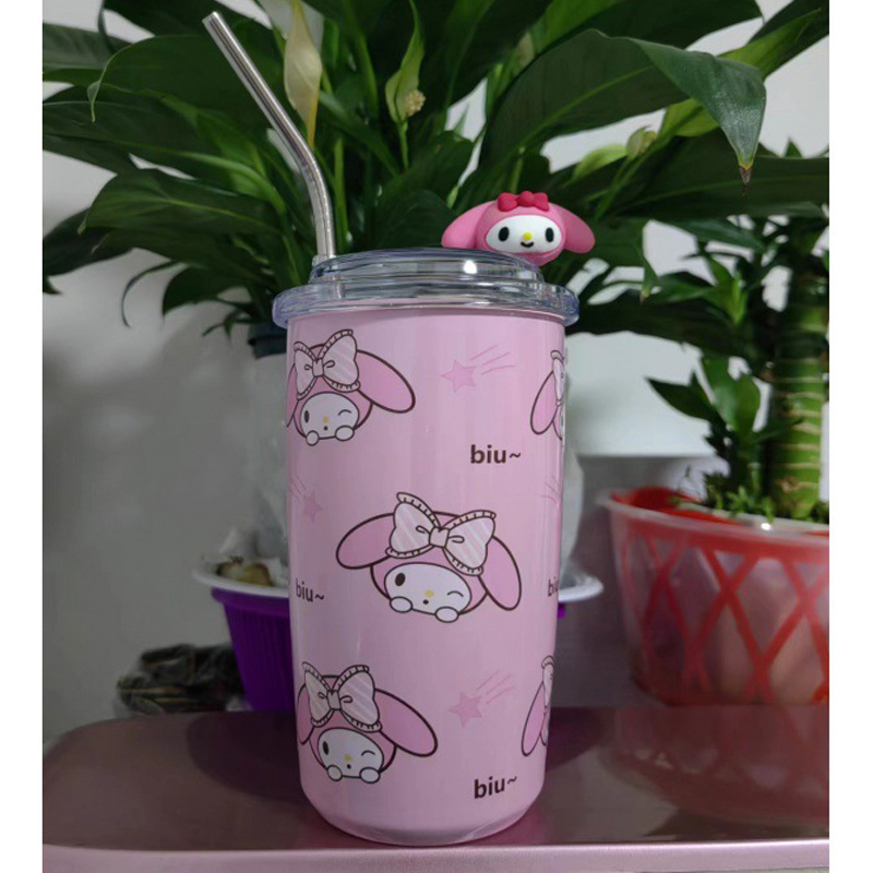 April Sanrio Kuromi Mymelody 400ml แก้วน้ำสแตนเลส แถมฟรีหลอดสแตนเลส ...