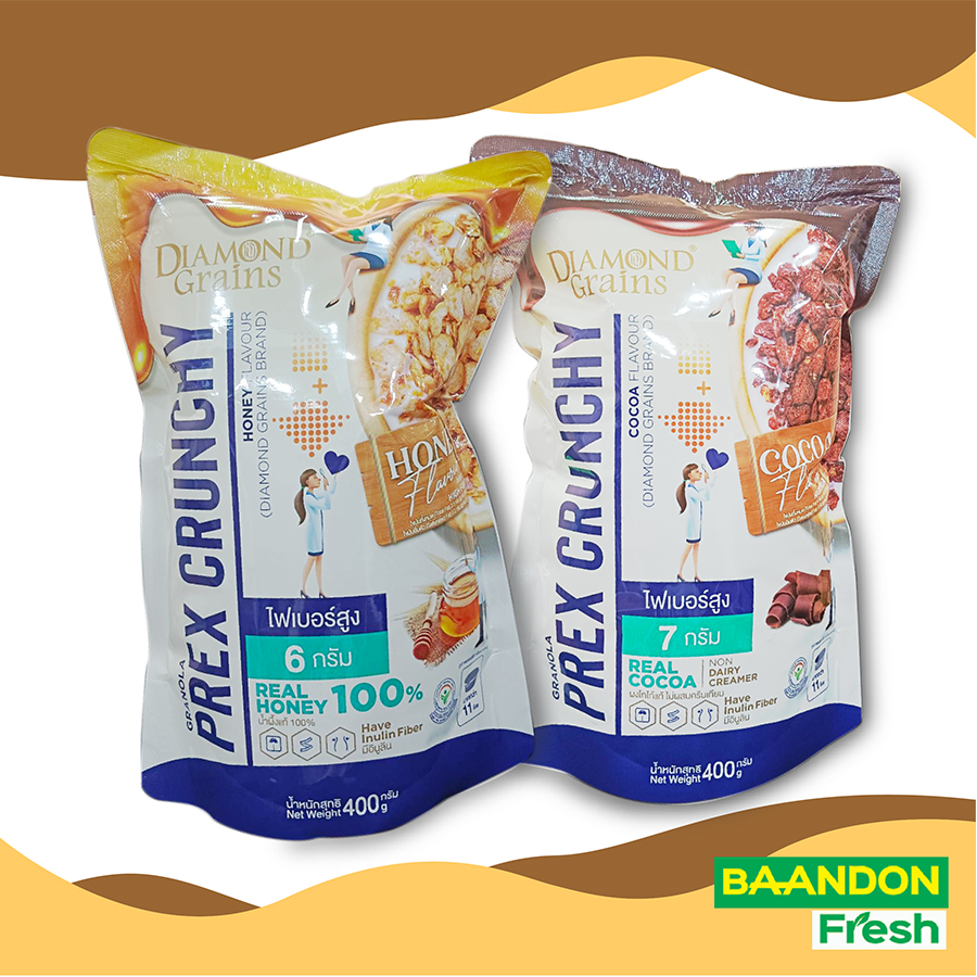 Diamond Grains กราโนล่า พรีกซ์ครันชี่ prex crunchy ไดมอนเกรนส์ พรีไบโ ...
