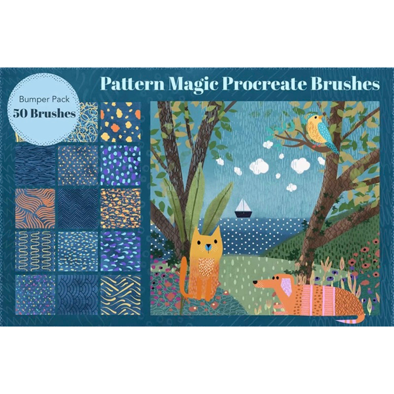 [Procreate] 50 Pattern Magic Brushes | Shopee Thailand