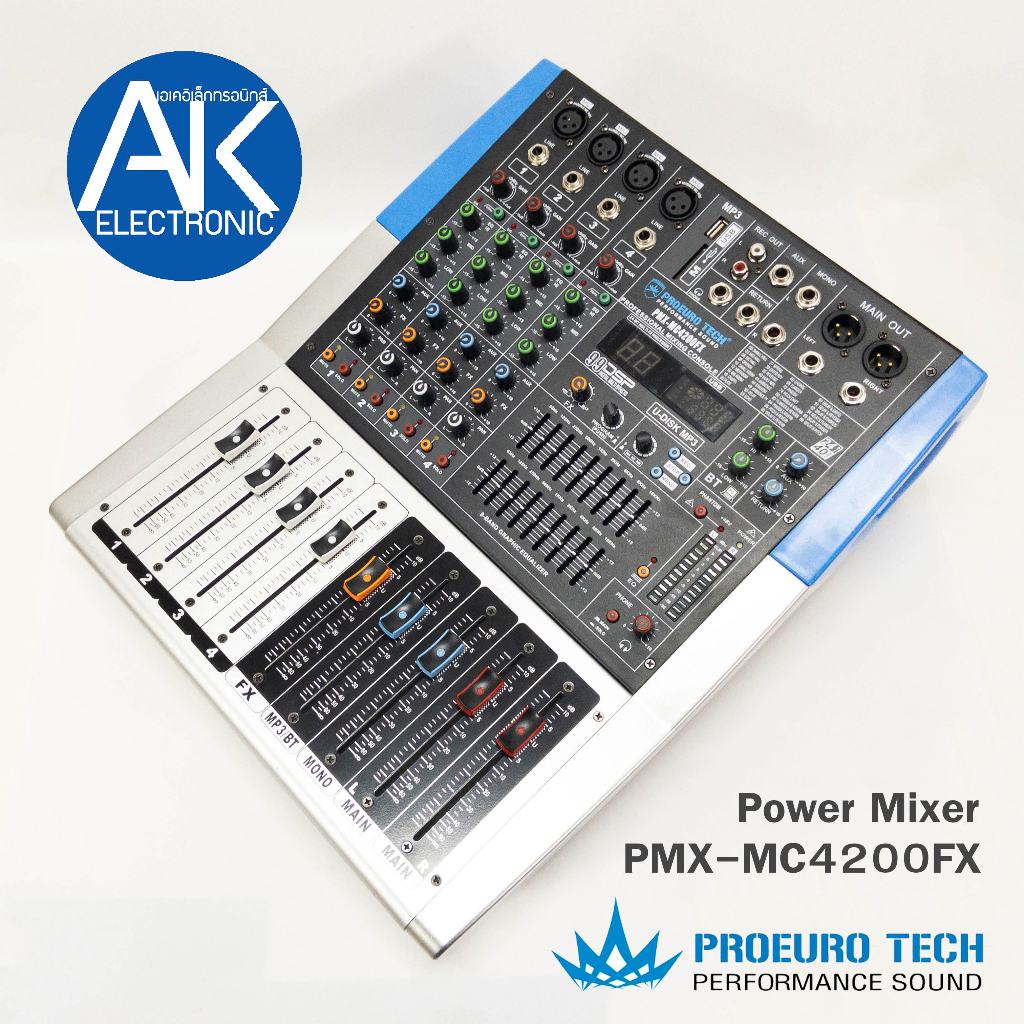 PROEUROTECH PMX-MC4200FX powermixer รุ่นใหม่ เพาเวอร์มิกเซอร์ กำลังขับ ...