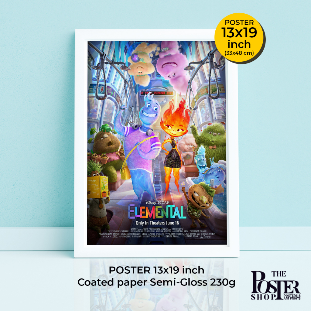 Elemental Poster โปสเตอร์ เมืองอลวนธาตุอลเวง แอนิเมชั่นสุดน่ารัก Disney ...