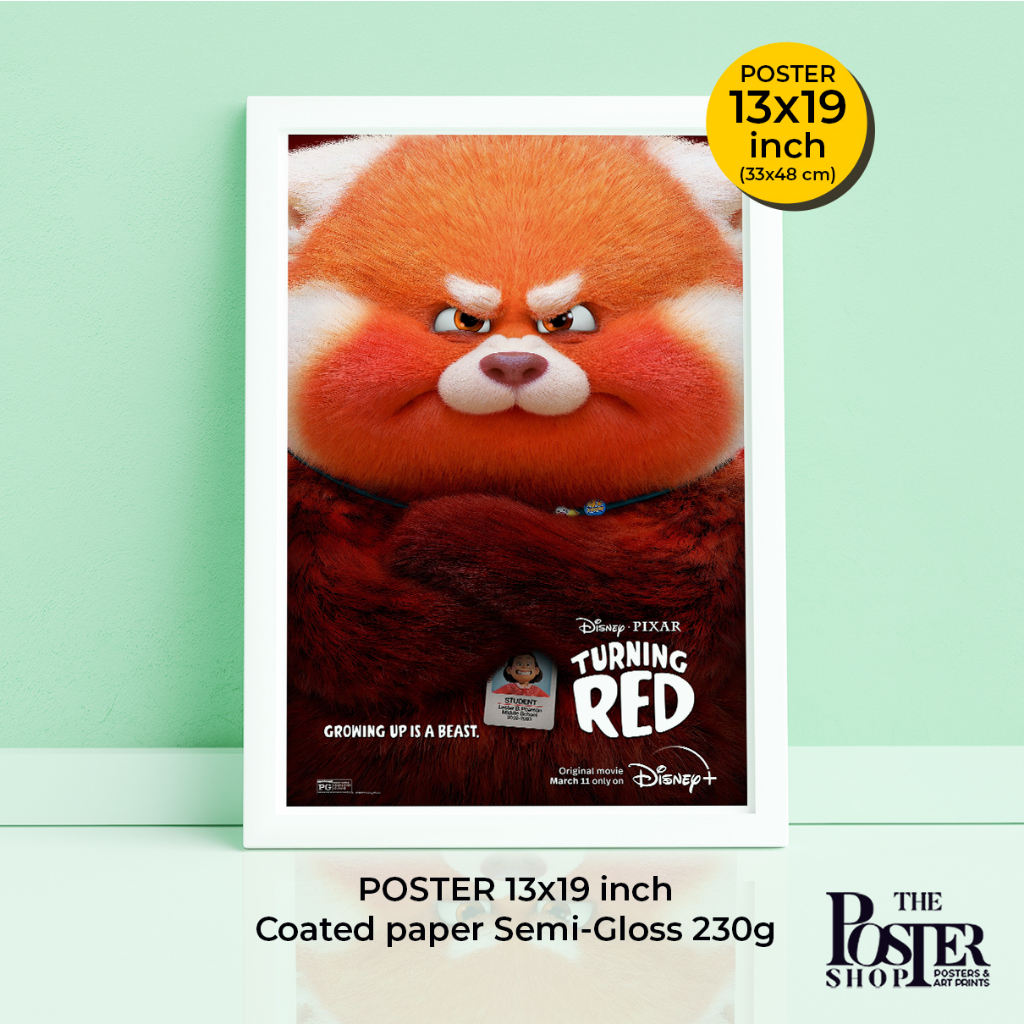 Turning Red Poster โปสเตอร์ แอนิเมชัน เขินแรงแดงเป็นแพนด้า Disney and ...