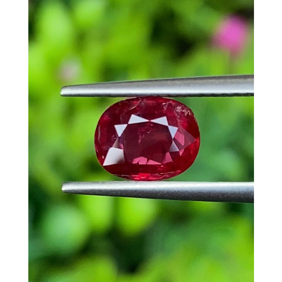 พลอย ทับทิม Ruby sapphire 1.60 กะรัต (Cts) ดิบ Unheated *สีพิเศษ แดง ...