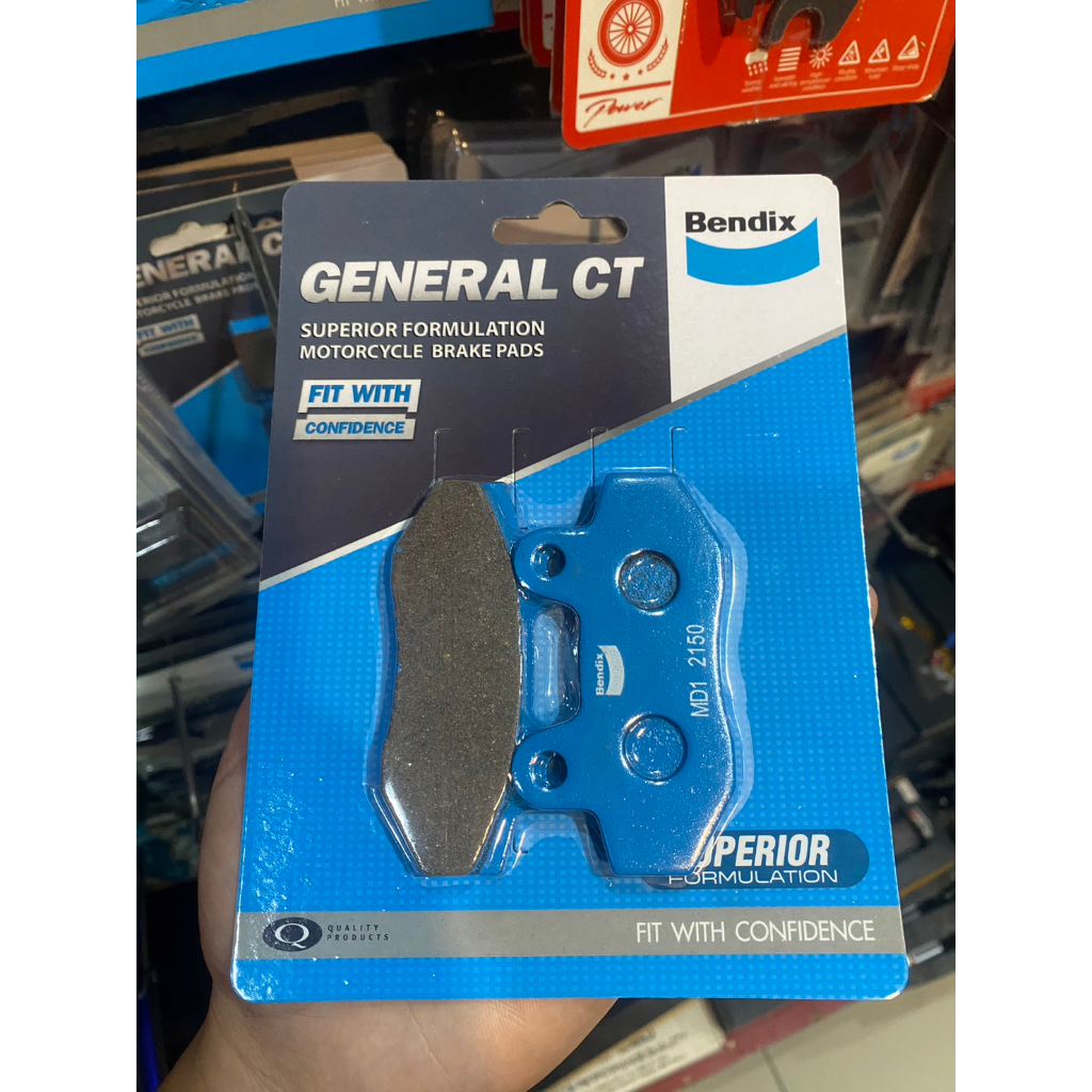 1.ผ้าเบรคหน้า BENDIX MD1 ใส่รถรุ่น BEAT / CB-250 / CELE / DASH ...