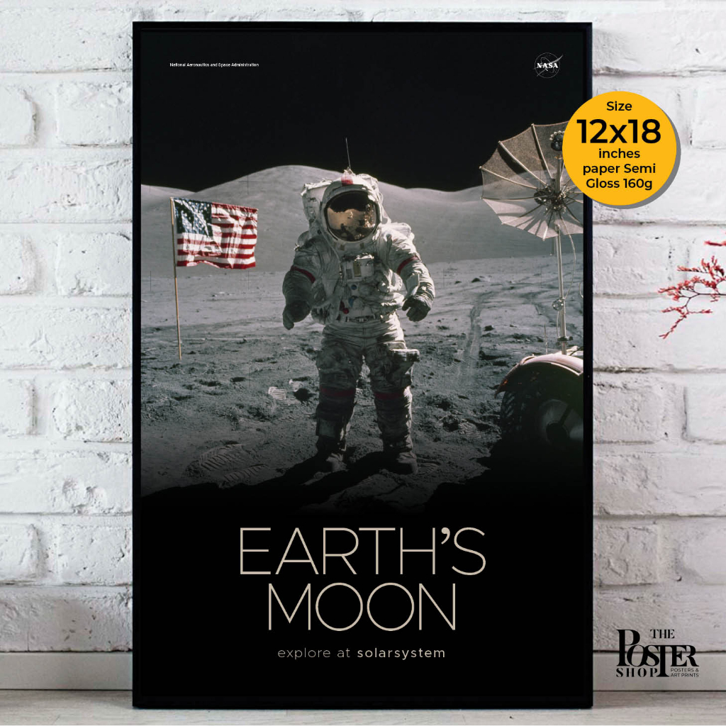 ดวงจันทร์ - Moon Poster - NASA ภาพจากนาซ่า our solar system poster ...
