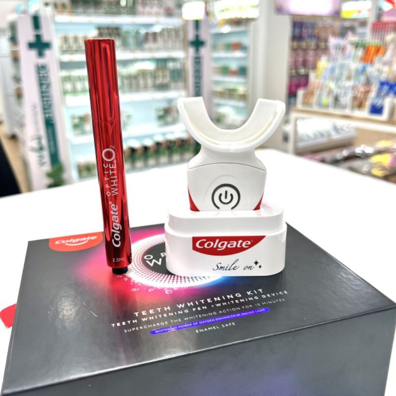 Colgate Optic White O2 teeth whitening kit oral care ชุดฟอกฟันขาว ...
